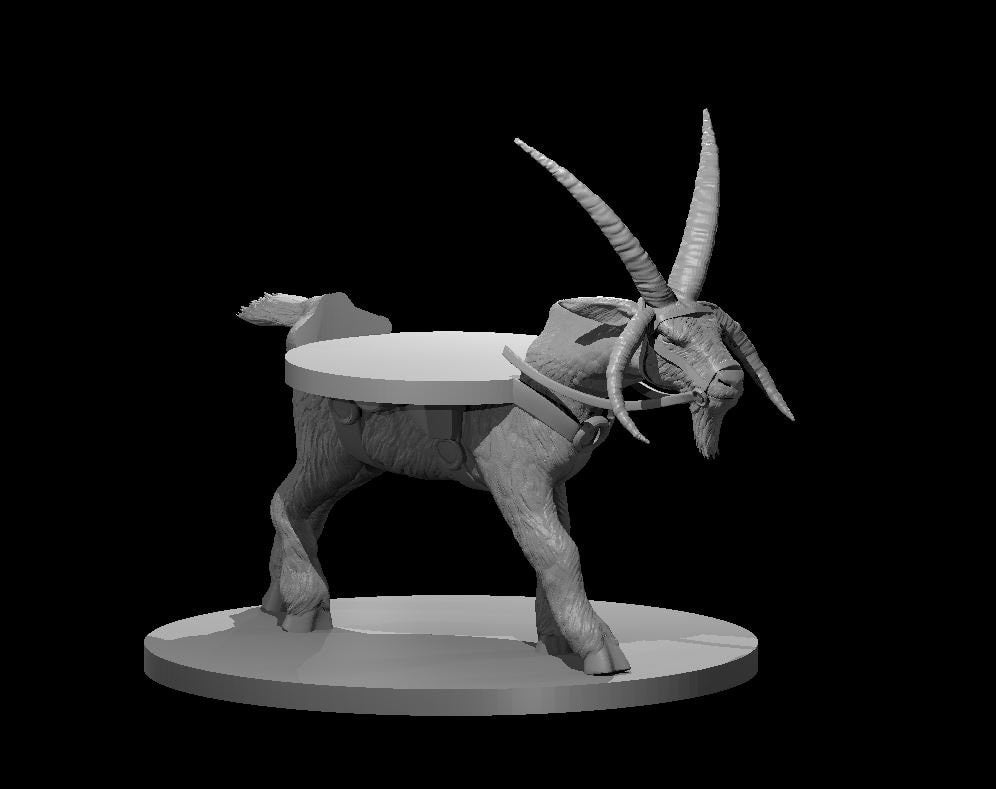 Gaint Goat Mount with mini slot | Tabletop Miniatures – ZagTerrain