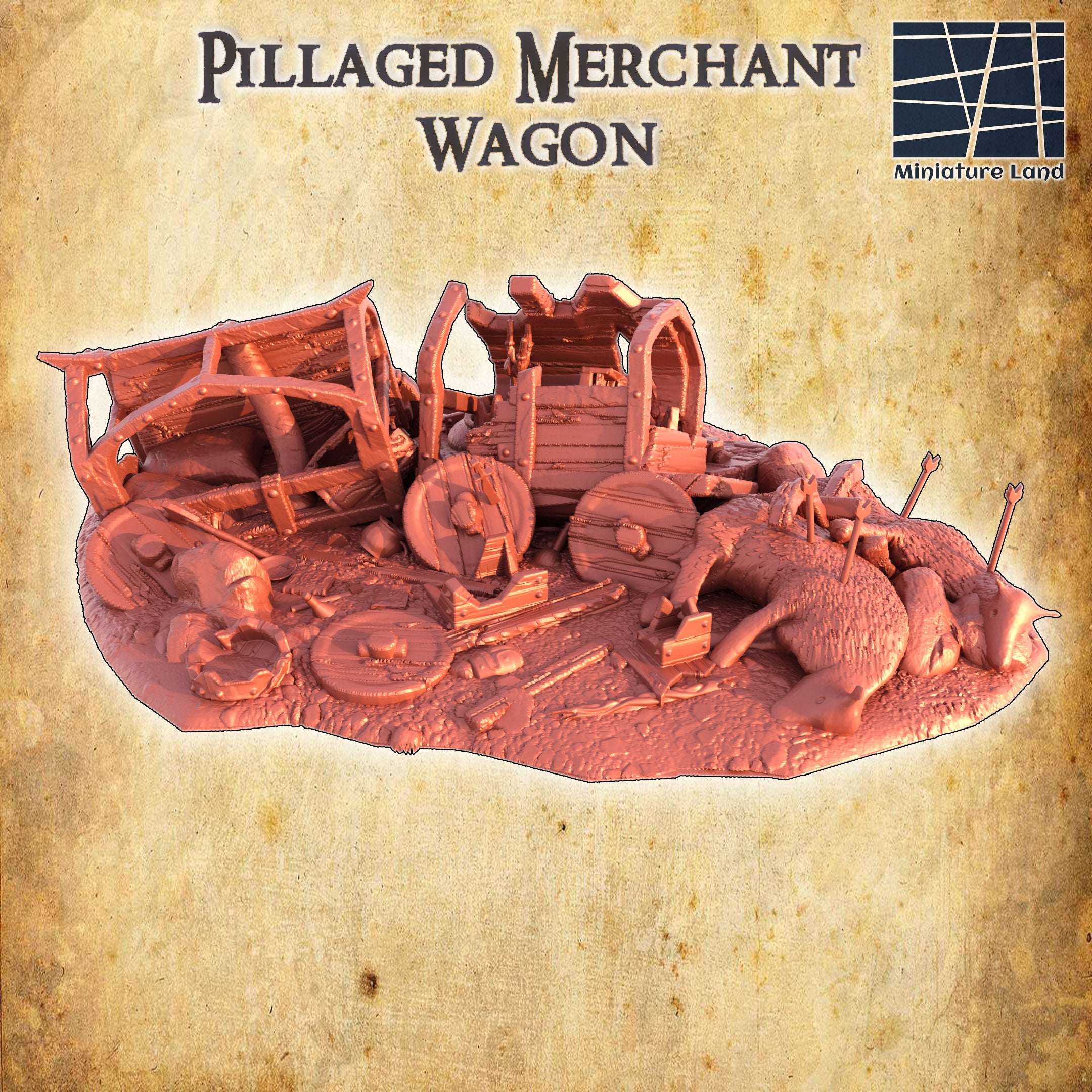 Pillaged Merchant Wagon - Tabletop Terrain – ZagTerrain