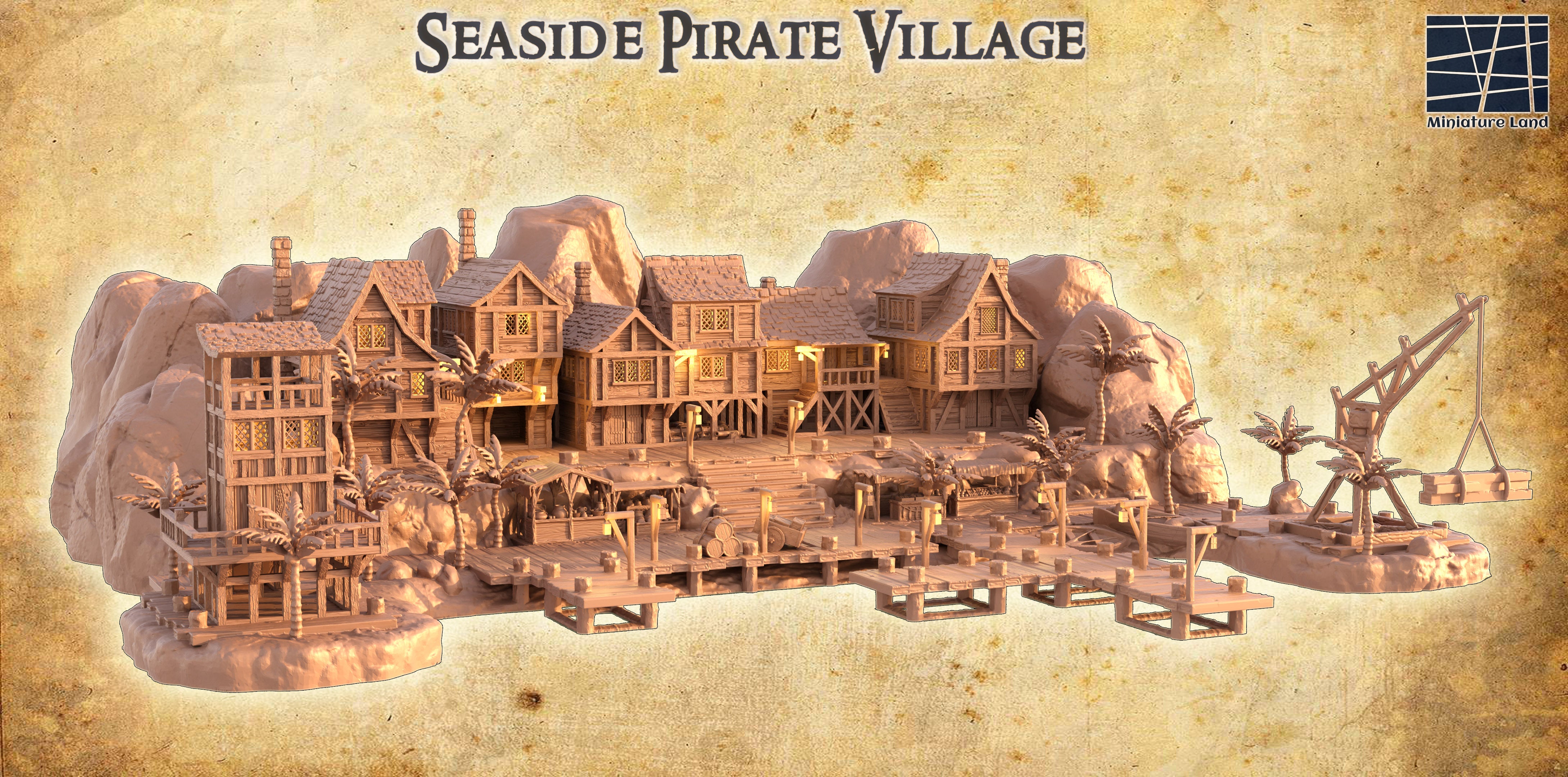 Seaside Pirate Village - Tabletop Terrain – ZagTerrain