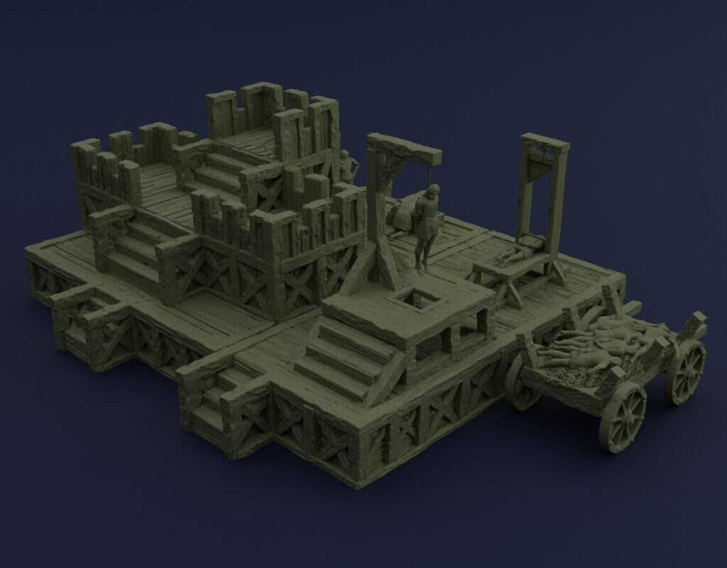 Execution Platform, DnD Execution Grounds Terrain, Includes Resin Mini ...